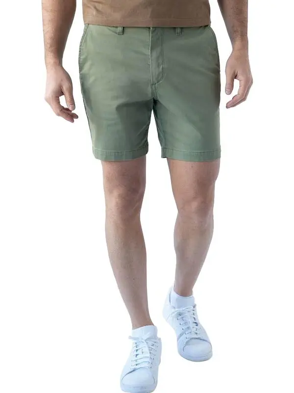 DEVIL-DOG DUNGAREES 7-inch Performance Stretch Chino Shorts - Sea Spray