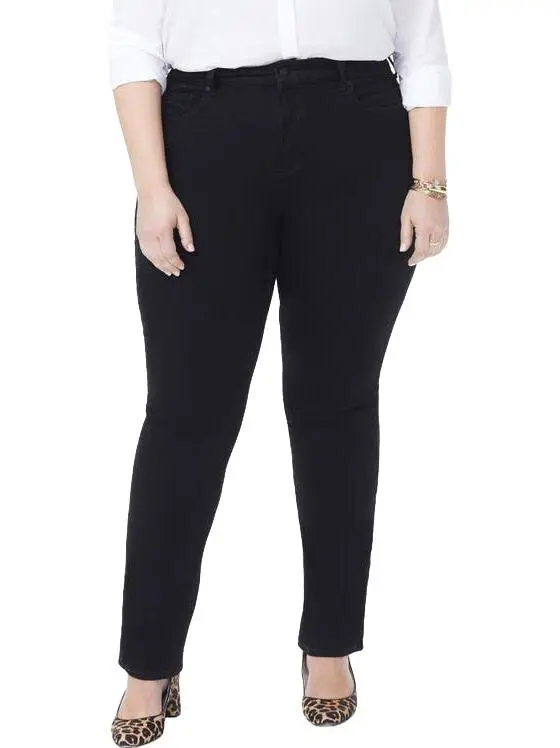 NYDJ Marilyn Straight Leg Jeans - Black