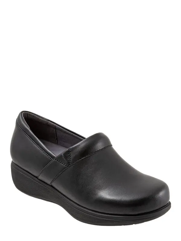 Softwalk Meredith Clog - Black Leather