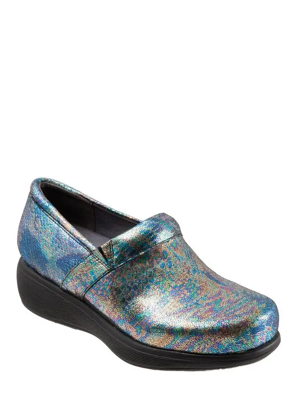 Softwalk Meredith Clog - Iridescent Foil