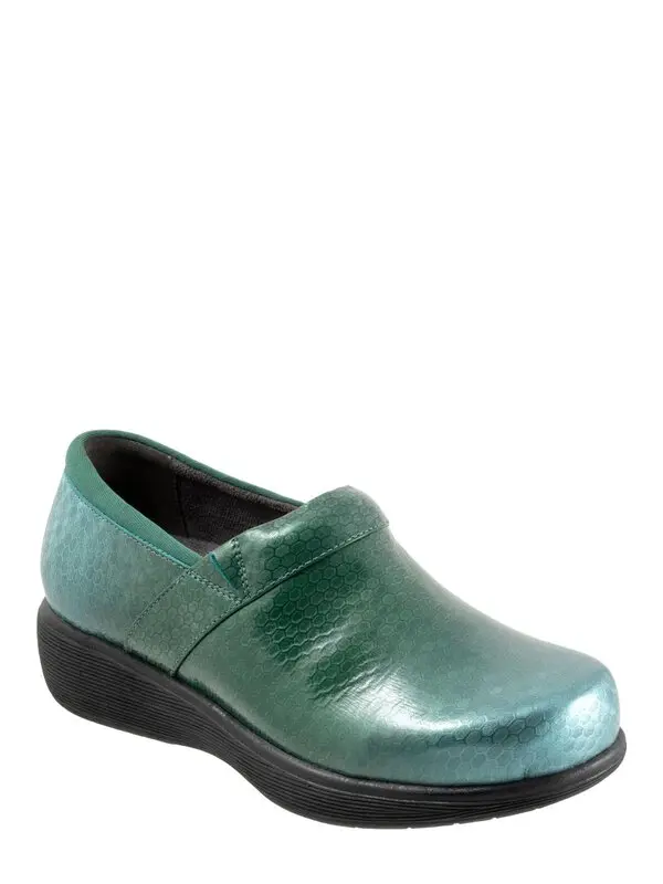 Softwalk Meredith Clog - Jade Embossed Patent