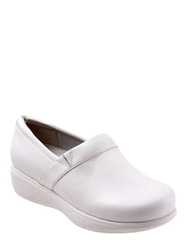 Softwalk Meredith Clog - White Leather