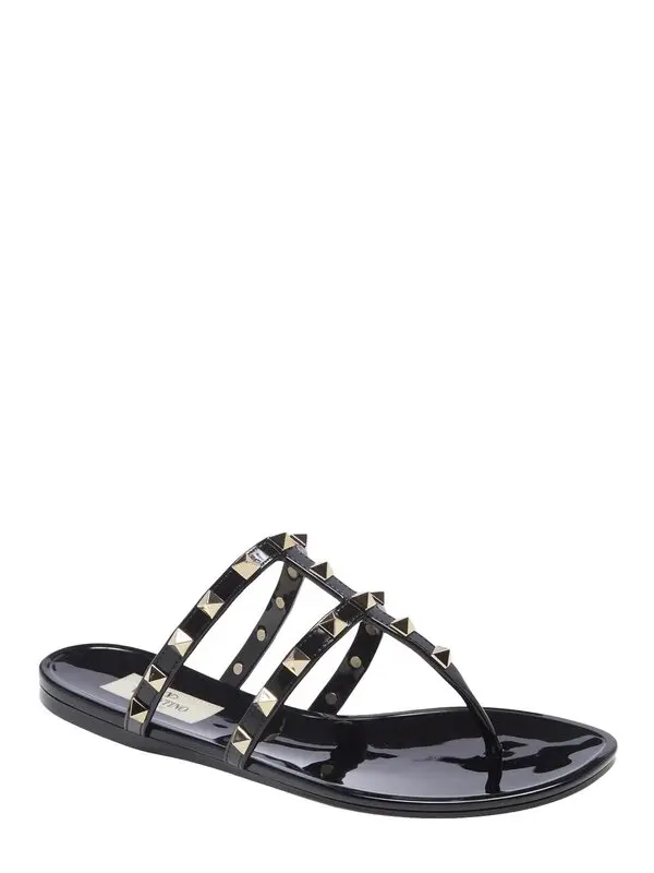 Valentino Garavani Rockstud Jelly Sandal - 0no Nero