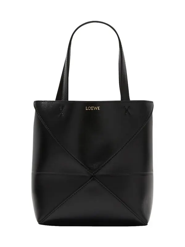 Loewe Puzzle Fold Tote Bag - Black
