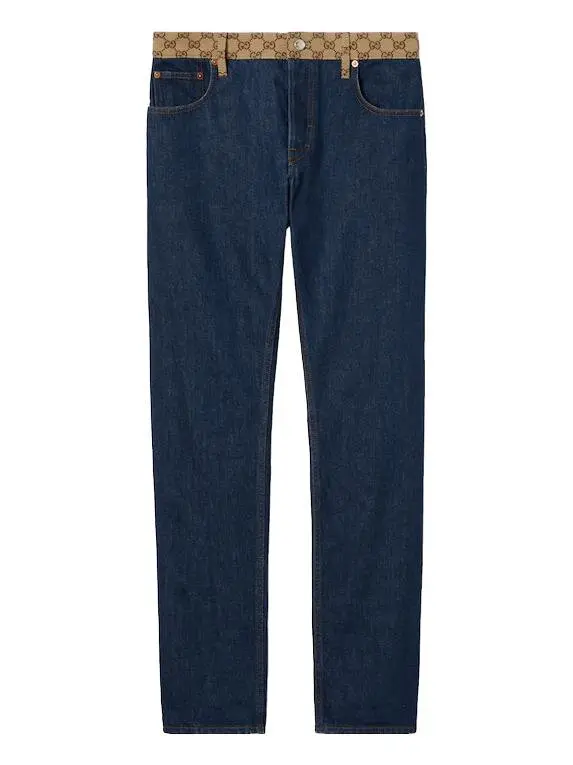Gucci Tapered Denim Pant - Blue