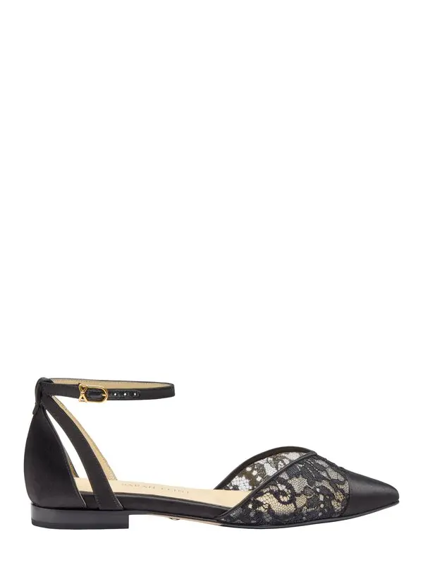 Sarah Flint Parker Ballerina Flat - Black Lace