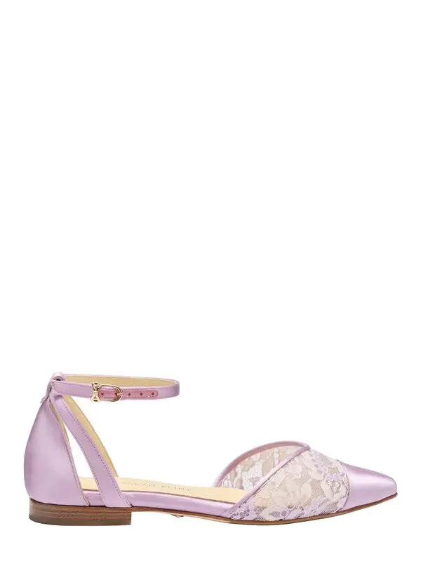Sarah Flint Parker Ballerina Flat - Light Mauve Lace