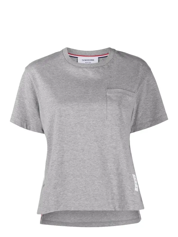 Thom Browne Rwb Tab T-shirt - Grey