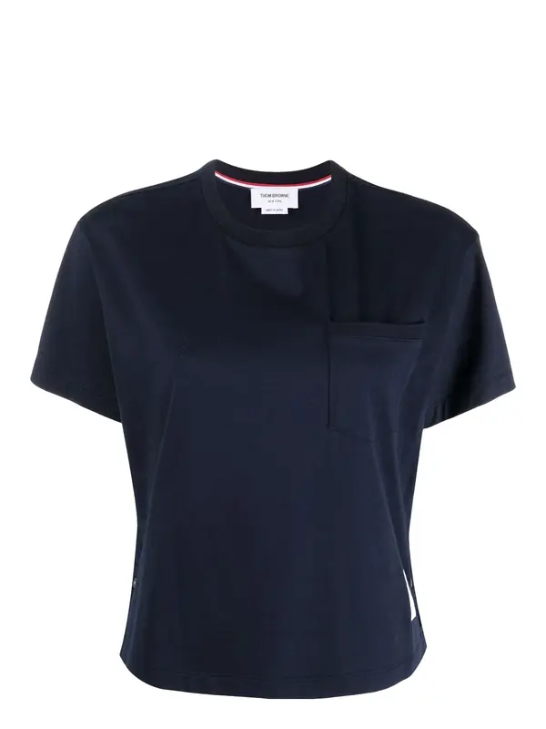 Thom Browne Rwb Tab Cotton T-shirt - Blue