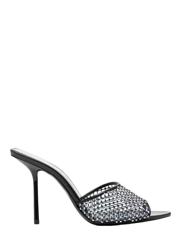 Saint Laurent Crystal-embellished Mules - Black