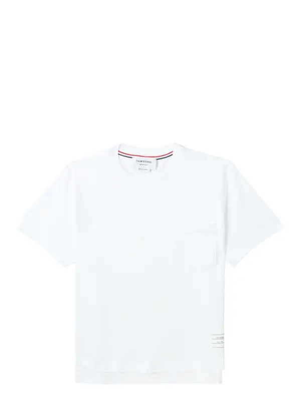 Thom Browne Rwb Tab Cotton T-shirt - White