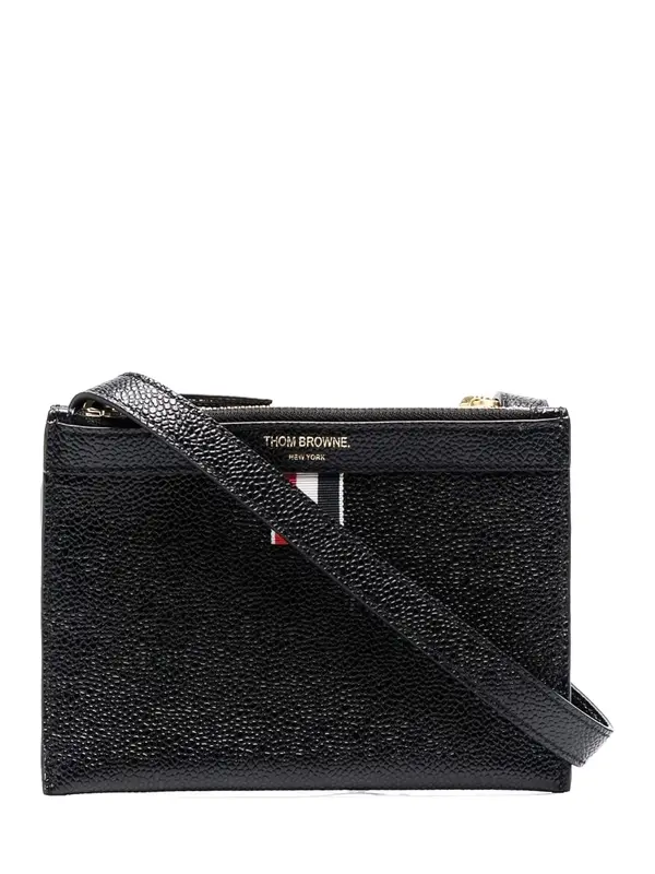 Thom Browne Rwb Tab Crossbody Bag - Black