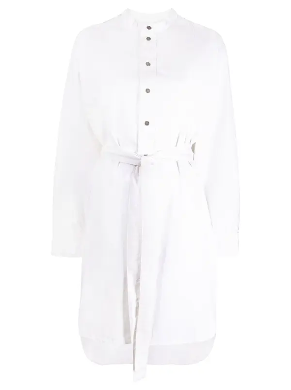 Victoria Beckham Tie-waist Cotton Dress - Neutrals