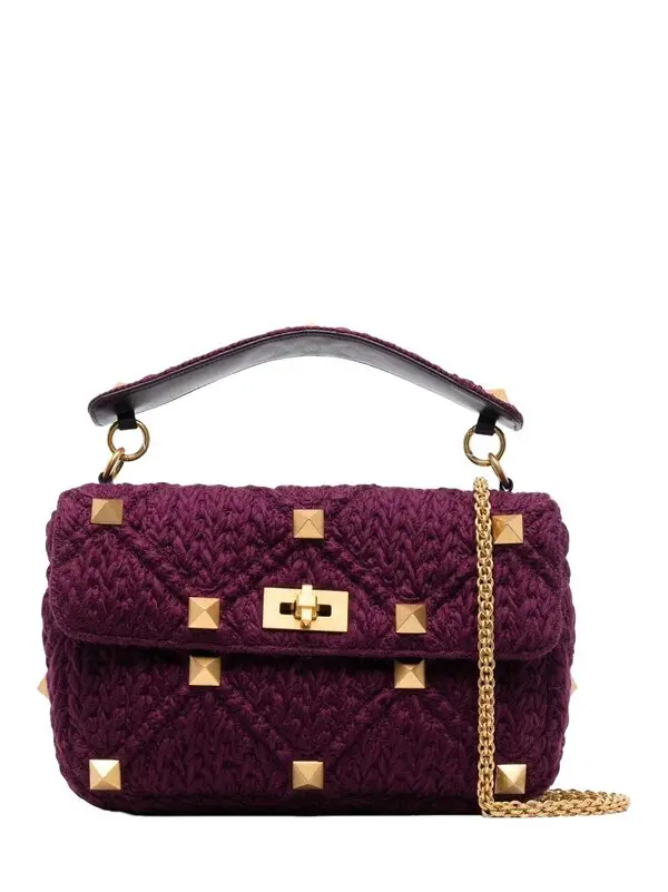 Valentino Garavani Roman Stud Tote - Purple