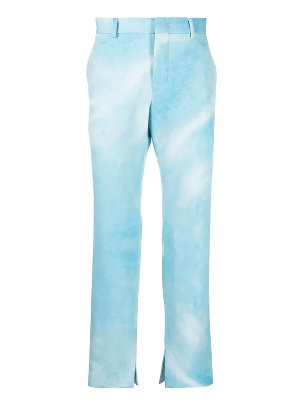 MSFTS Tie-dye Effect Trousers - Blue