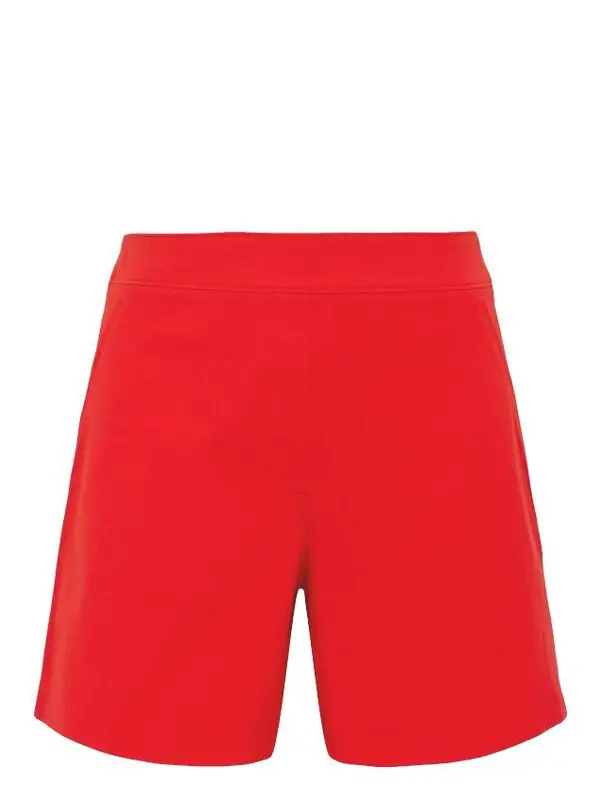 Spanx Polished Stretch-cotton Shorts - Red