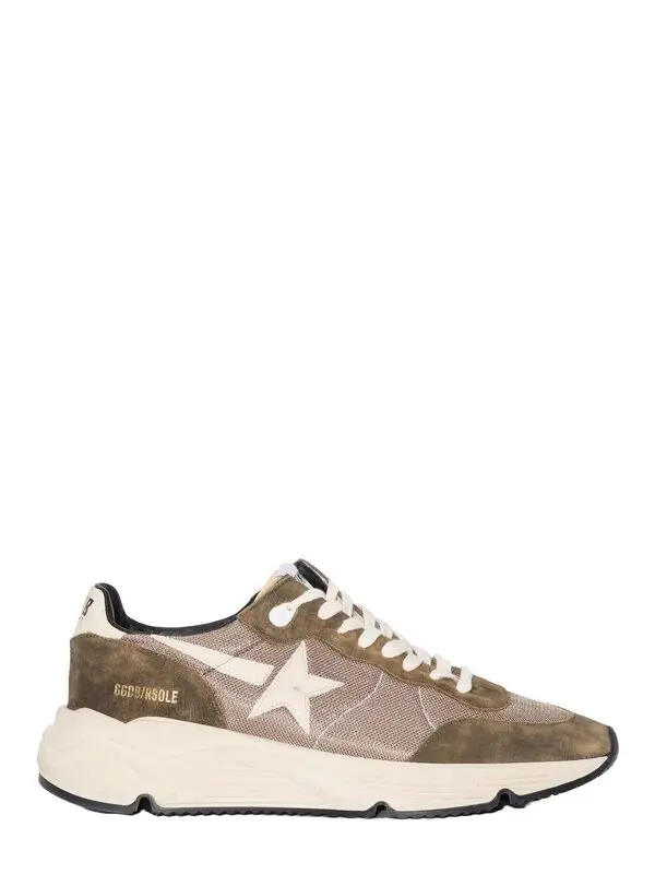 Golden Goose Star-patch Lace-up Sneakers - Green