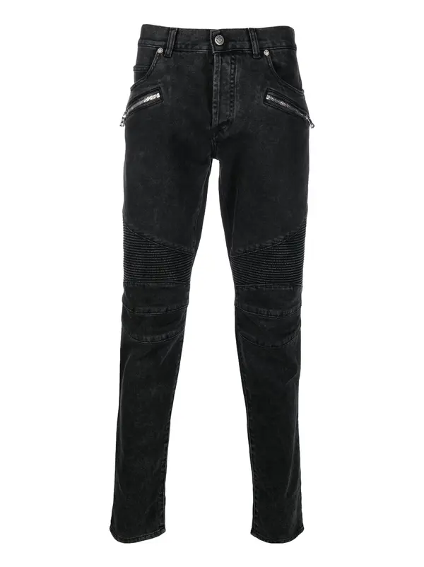 Balmain Low-rise Skinny Jeans - Black