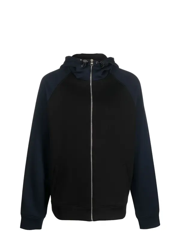 Alexander McQueen Colour-block Zip-up Hoodie - Black
