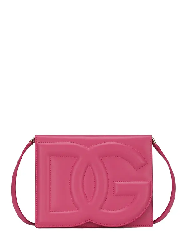 Dolce & Gabbana Dg Logo Leather Crossbody Bag - Pink