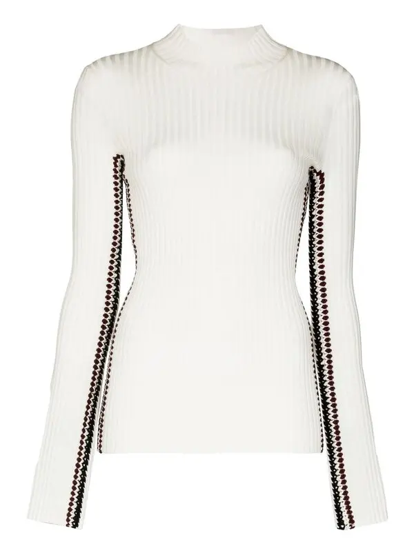 Chloé Crochet Trim Jumper - White