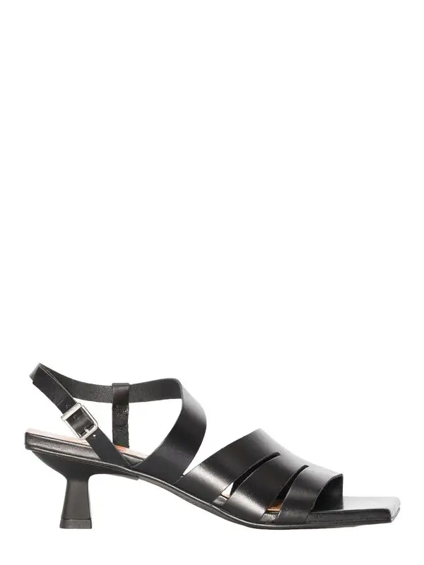GANNI Xx Square-toe Sandals - Black