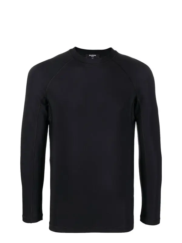Balmain Logo Long-sleeve Top - Black
