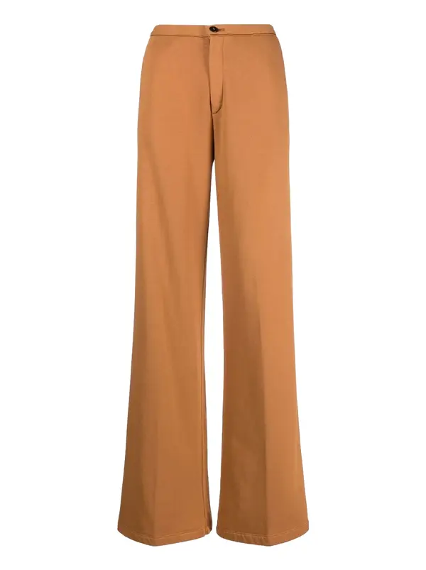 FORTE_FORTE High-rise Wide-leg Trousers - Brown