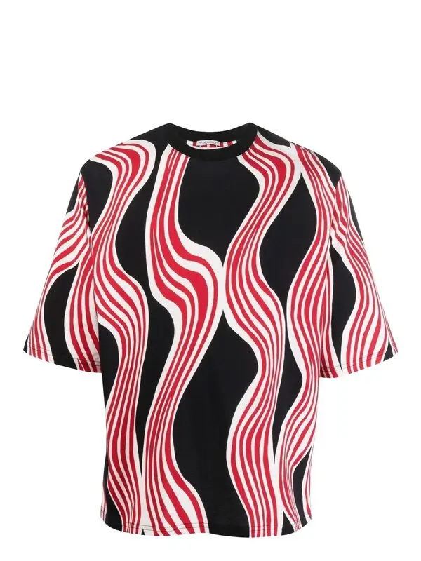 Moncler Abstract-print T-shirt - Black