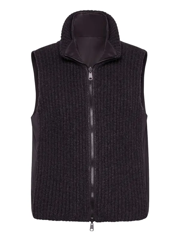 Brunello Cucinelli Reversible Padded Gilet - Black