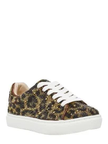 Betsey Johnson Sidny Crystal Sneakers - Leopard