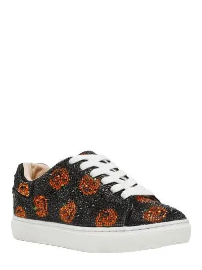 Betsey Johnson Sidny Crystal Sneakers - Pumpkin