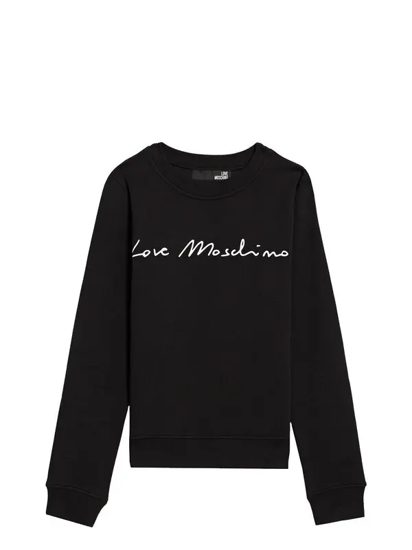 Moschino Printed French Terry Sweatshirt - Black