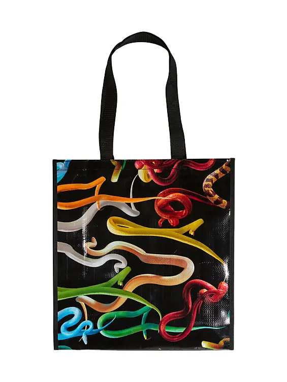 SELETTI Snakes Tiny Grocery Tote - One-color