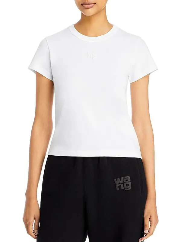 Alexander Wang Essential Cotton Logo Tee - White