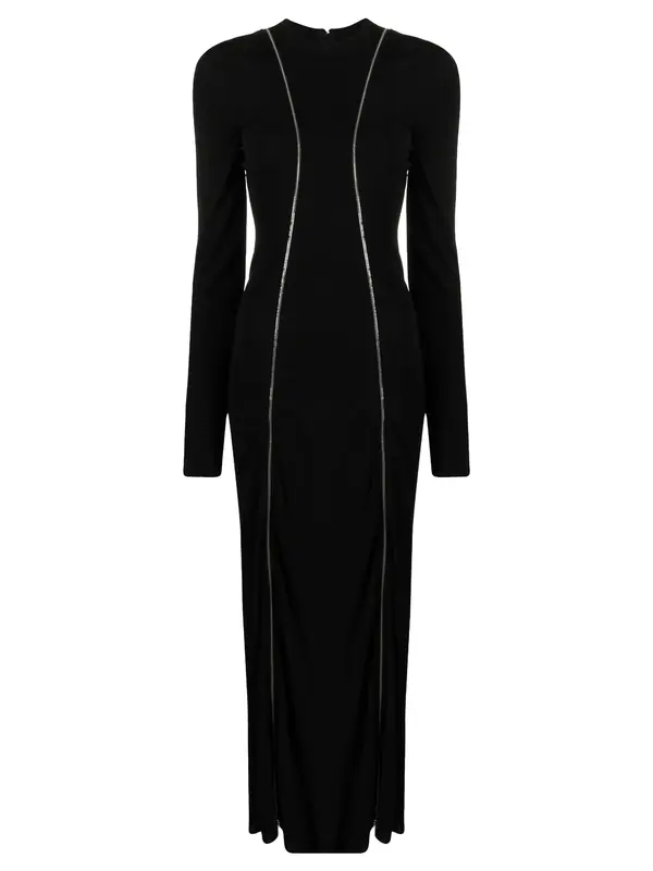 Victoria Beckham Piped-trim Detail Dress - Black
