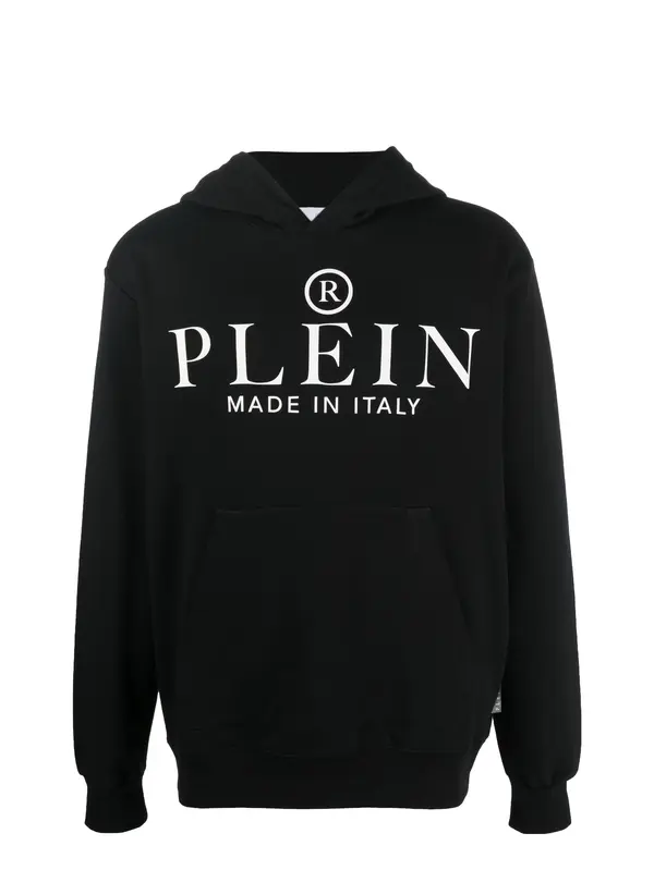 Philipp Plein Logo-print Pullover Hoodie - Black