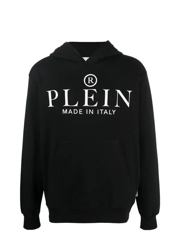 Philipp Plein Logo-print Pullover Hoodie - Black
