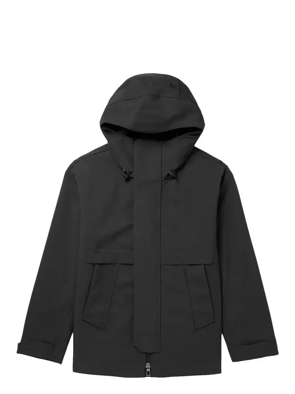 Loro Piana Haston Wool-twill Hooded Jacket - Black