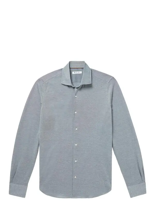 Loro Piana Andrew Cotton Oxford Shirt - Blue