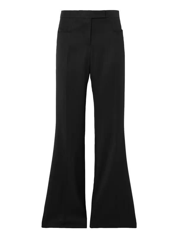 TOM FORD Wool Flared Trousers - Black