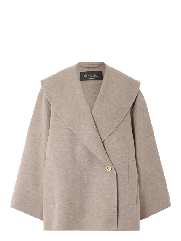 Loro Piana Cashmere Midi Coat - Brown