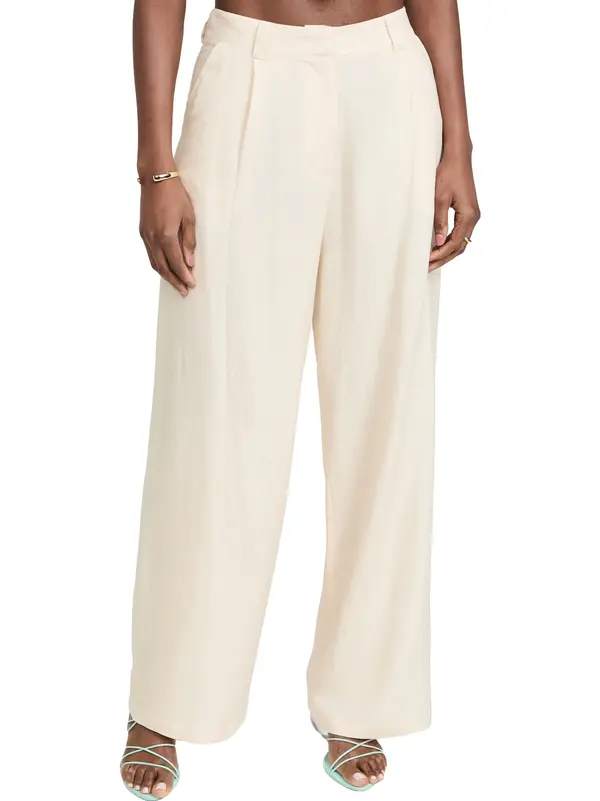 Lioness La Quinta Wide Leg Pants - Off White