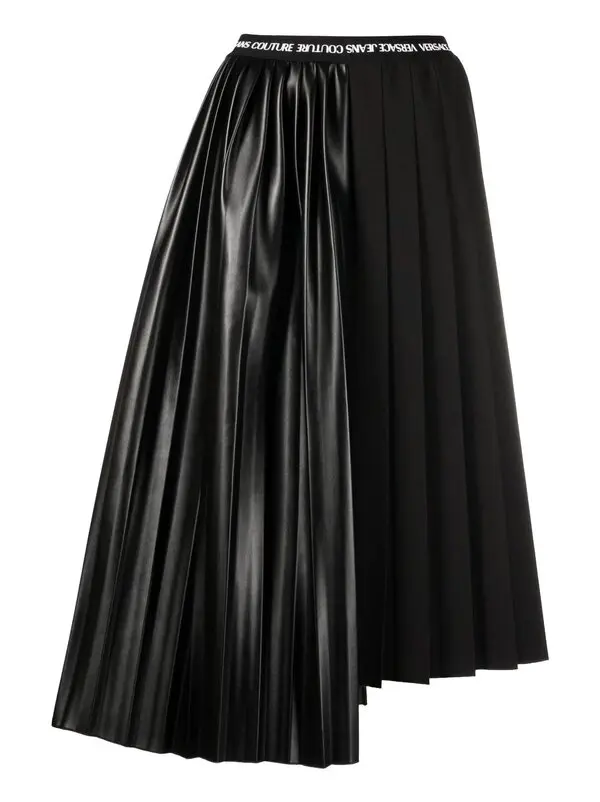 Versace Pleated Asymmetric Skirt - Black