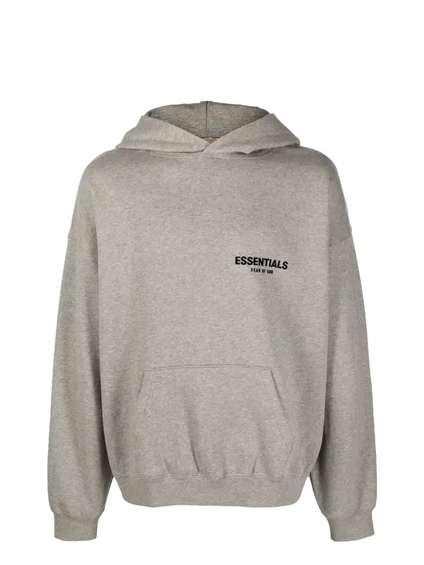 Fear Of God Logo Pullover Hoodie - Grey