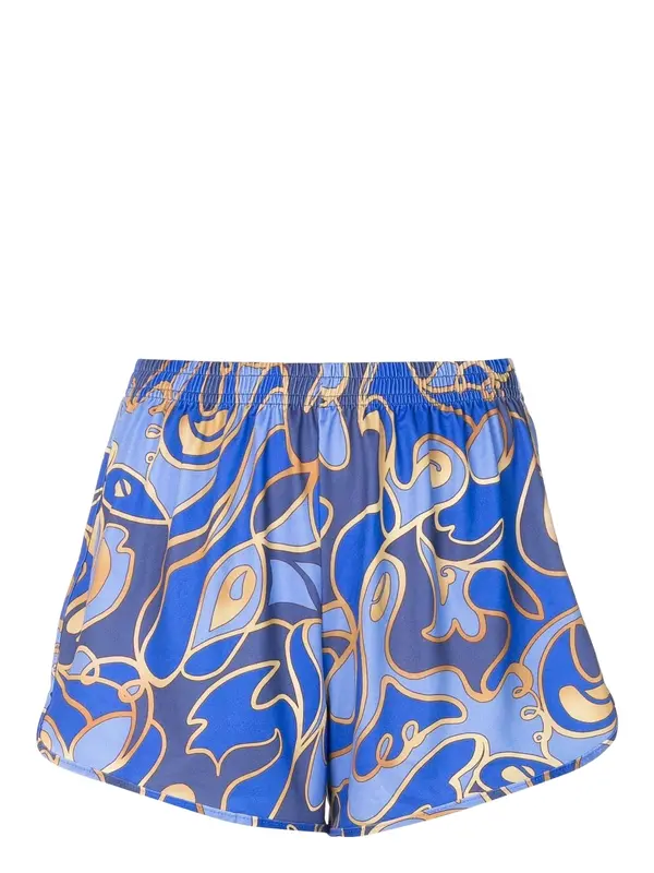 LYGIA & NANNY Lee Graphic-print Shorts - Blue