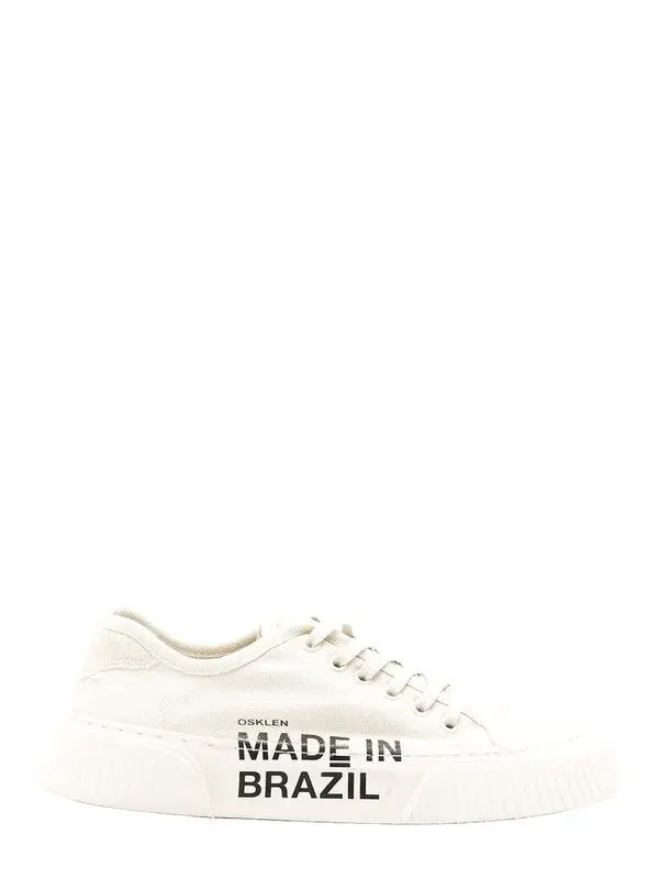OSKLEN Frayed-detail Low Top Sneakers - Neutrals