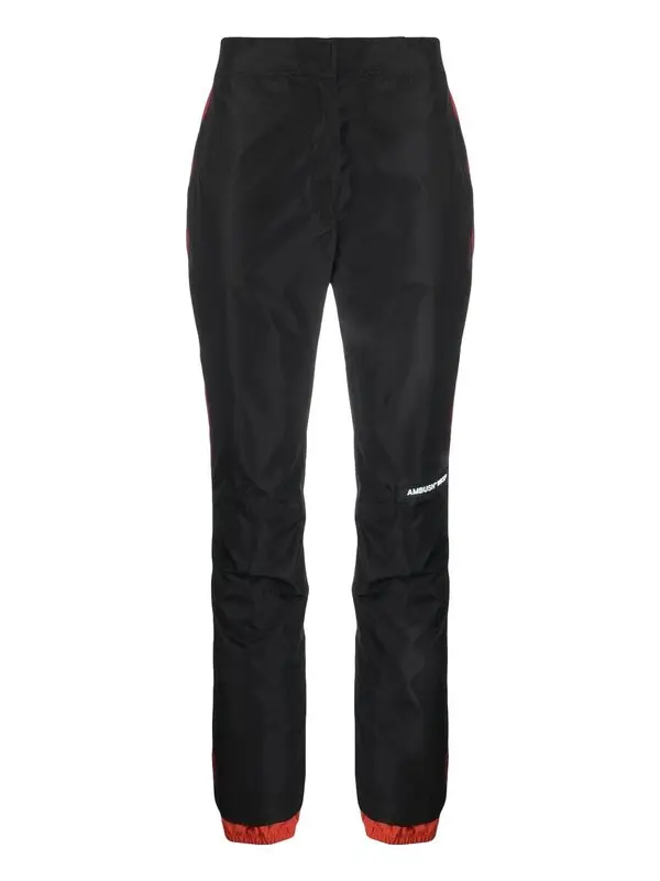 AMBUSH Contrast-trim Logo-panel Trousers - Black