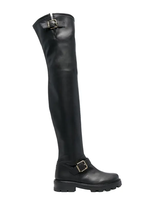 JIMMY CHOO Biker Ii Knee-high Boots - Black