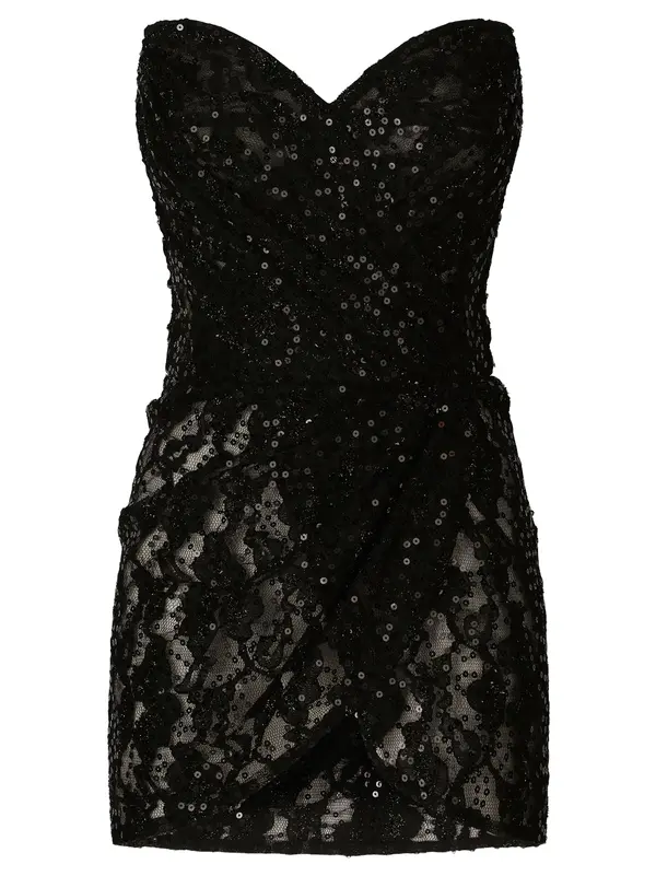 Dolce & Gabbana Sequin-embellished Minidress - Black